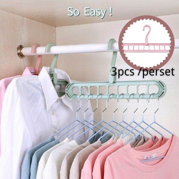 Multifunction Plastic Clothes rack drying hanger Storage Hange ...