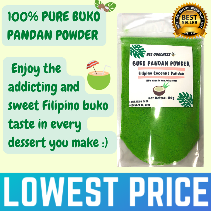 PREMIUM PHILIPPINE BUKO PANDAN POWDER 100grams for baking pandan ...