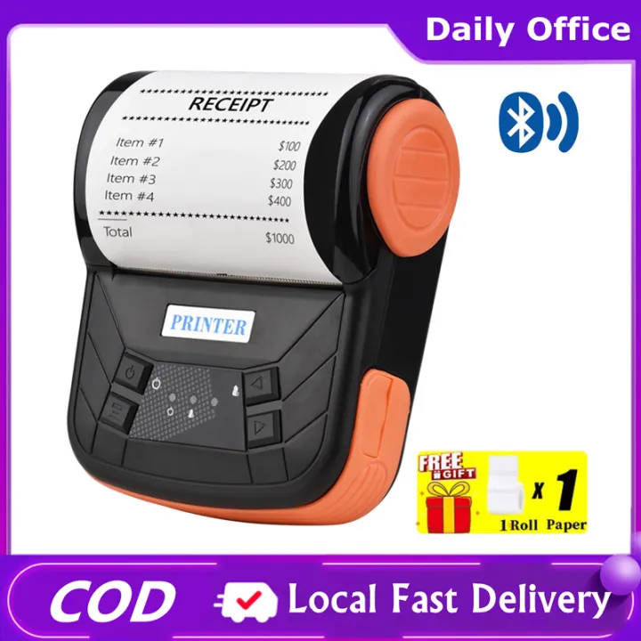 【Fast delivery】Portable 80mm Receipt Printer Wireless BT Thermal ...