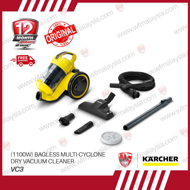 KARCHER VC3 BAGLESS MULTI-CYCLONE DRY VACUUM CLEANER (1 YEARS WARRANTY) | Lazada