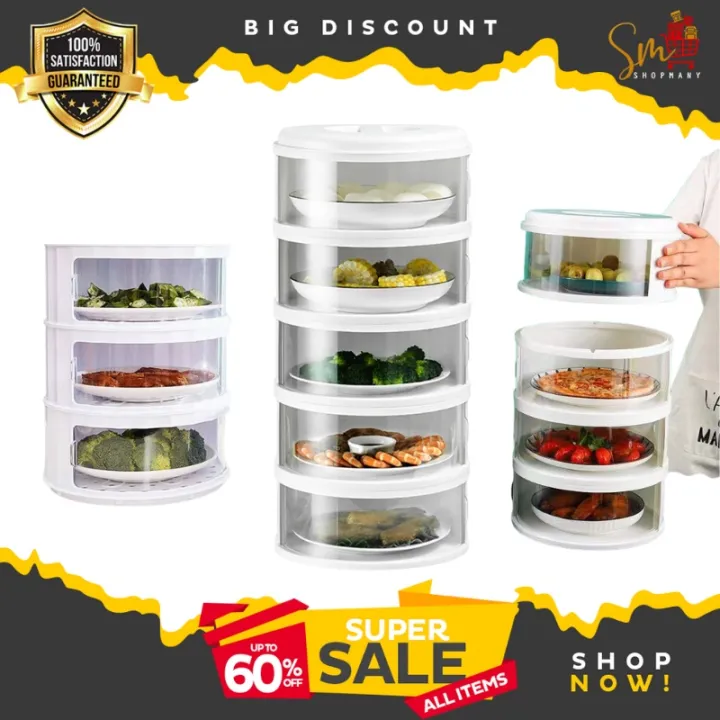 mainit na sale 5 Layer Food Keeper Transparent Food Warmer Multilayer ...