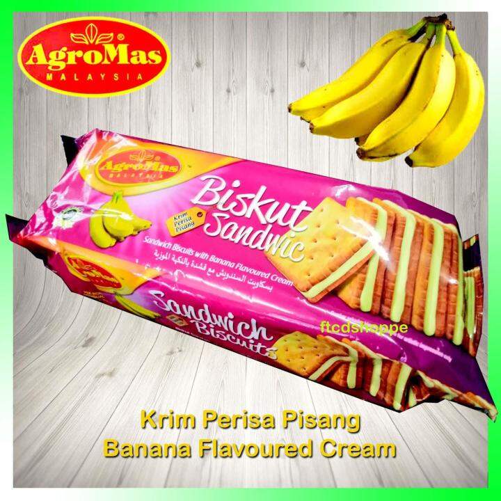 AGROMAS Biskut Sandwich (Perisa Pisang) / Sandwich Biscuits (Banana ...