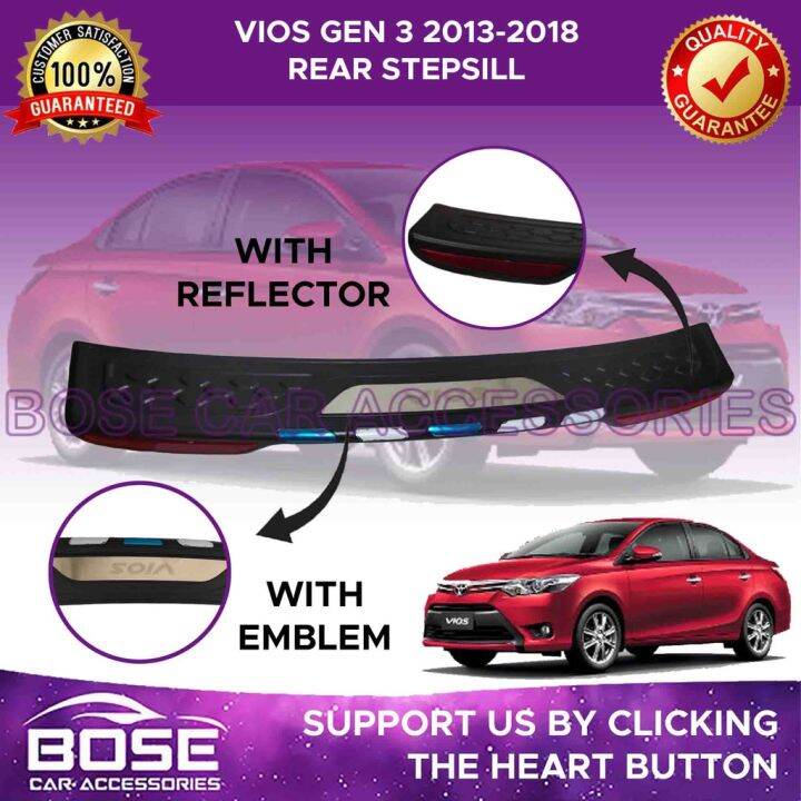 ♝Premium Toyota Vios Gen 3 2014 - 2018 Rear Bumper Cover - Rear Bumper ...