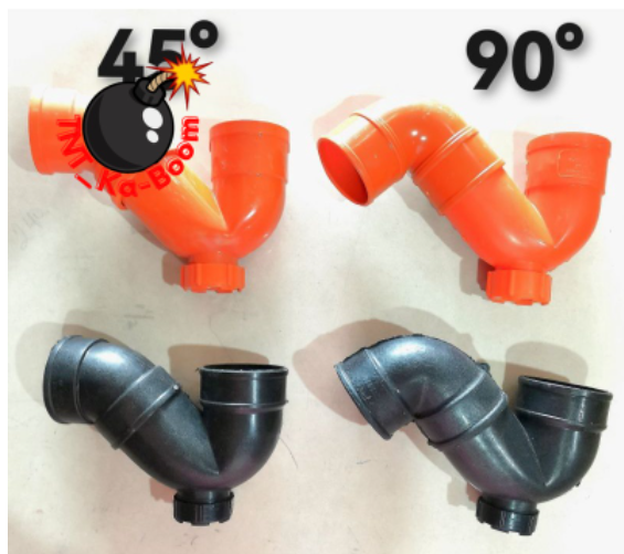 Pvc P-Trap SIZES 2" Black/Orange 45 & 90° | Size 3 orange | Matibay ...