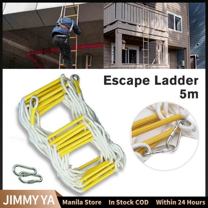 5 Meters Anti-skid Fire Escape Ladder Folding Emergency Ladder Portable ...