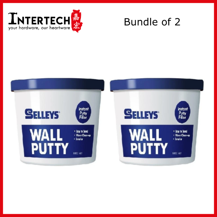 Selleys Wall Putty 500g - (Bundle of 2) - Blends Well with Most Wall ...