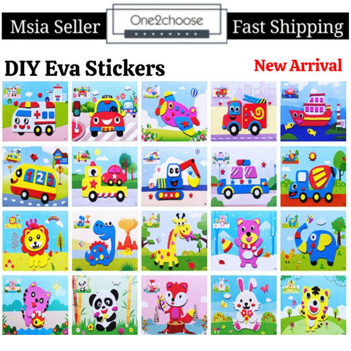 DIY Craft kids EVA Diy Art Craft Sticker Foam kids Children Fun ...