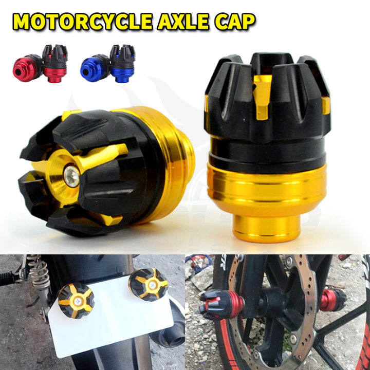PMShop Motorcycle Axle Cap Front Shock Nut Cap 1Pair Universal | Lazada PH