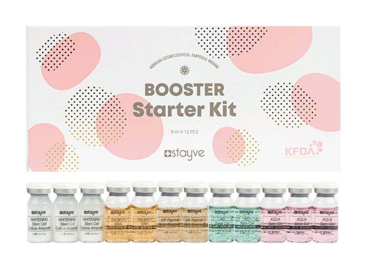 Stayve Booster Starter Kit เรทยกกล่องสุดคุ้ม วิตามิน Ampoule 12 ขวด ...