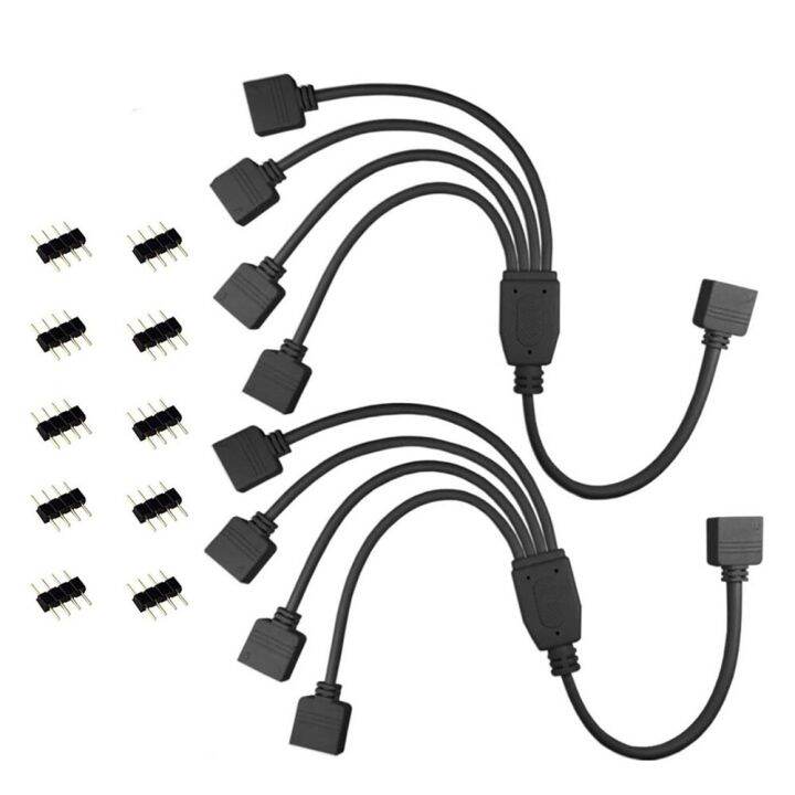 4Pin RGB Connector Cable HUB 1 To 2 3 4 5 Port Splitter Female ...