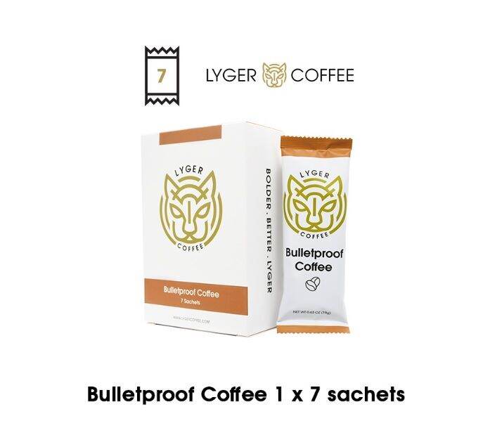 LYGER COFFEE Bulletproof Coffee 1 box of 7 sachets | Lazada PH
