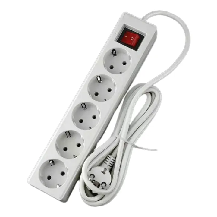 EU มาตรฐานเยอรมัน Type Power Strip 3/4/5ซ็อกเก็ตแถวอะแดปเตอร์แบน ...