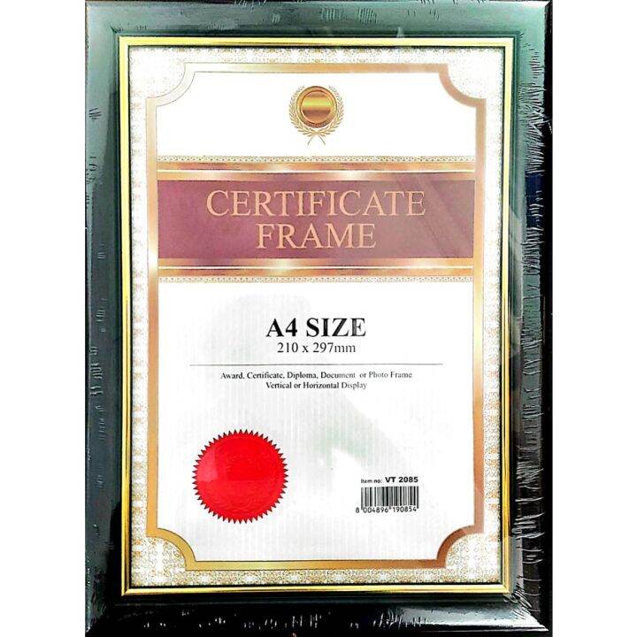 VT2081 Gold A4 Certificate Frame / VT2085 Black A4 Certificate Frame ...