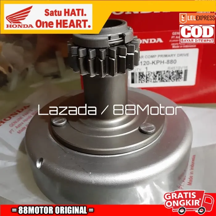 RUMAH MANGKOK GANDA KOPLING LONCENG HONDA KHARISMA SUPRA X 125 = KPH ASSY = 88MOTOR ORIGINAL ...