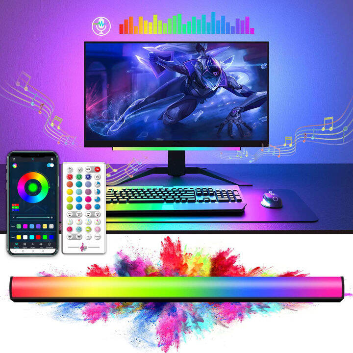 Smart RGB Monitor Light Bar LED Strip Light APP Control Pickup Rhythm ...