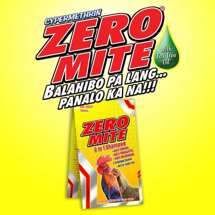 [FCR AGRIVET] ZERO MITE - Gamefowl Bug Shampoo (24 x 10mL Sachets) Sold ...