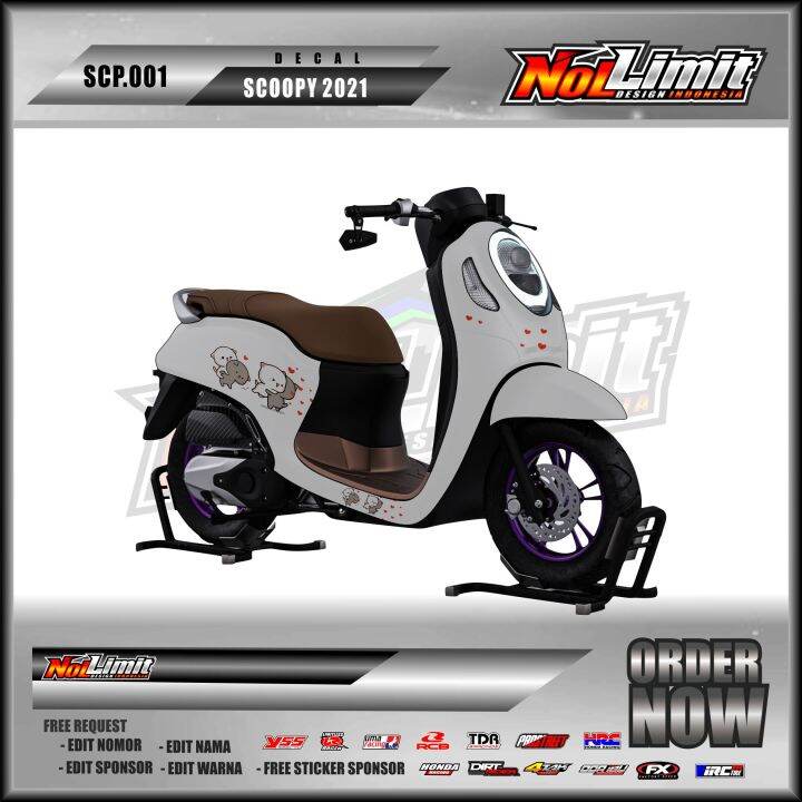 HOT PROMO -- STICKER DECAL SCOOPY 2021 MODEL CARTOON -- STICKER DECAL ...