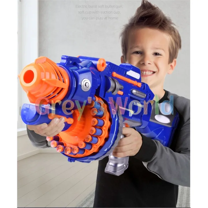 Blaster electric Nerf Soft Bullet Machine Gun 40 pcs Soft Bullet Darts ...