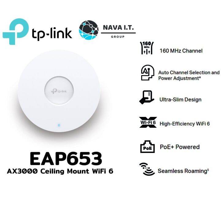 TP-LINK EAP653 AX3000 Ceiling Mount WiFi 6 Access Point ประกันตลอดการ ...