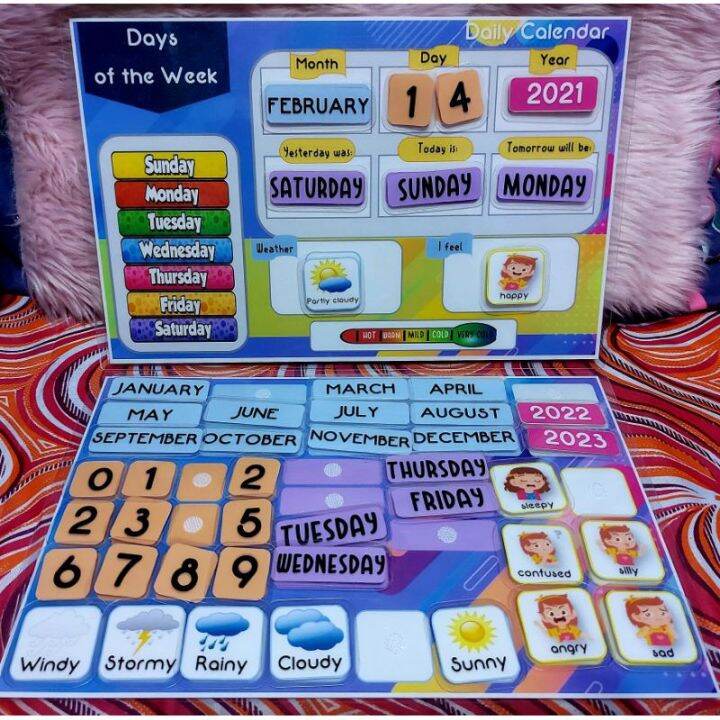 My Daily Calendar Interactive Learning Chart | Lazada PH