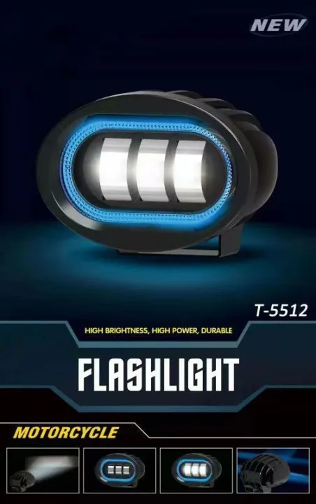 Lampu Tembak Sorot LED Owl 3 Mata dengan Angel Eyes Motor Universal ...