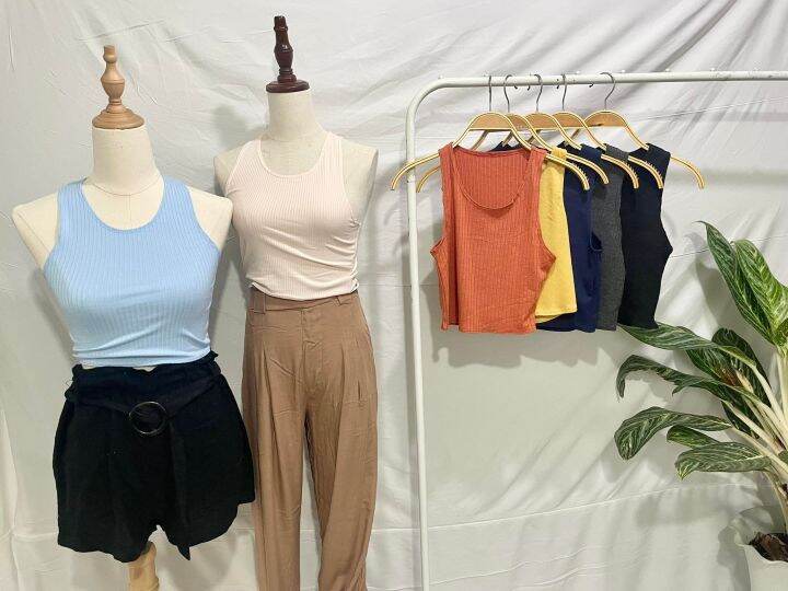 alex rib knit racer sando / rib knit fabric / small size / taytay ...