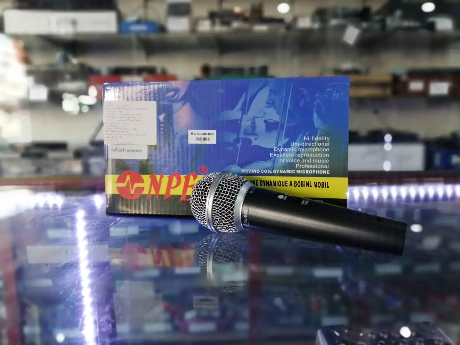 NPE รุ่น DL-680 ไมโครโฟน NPE DL-680 พร้อมสายไมค์ ความยาว 4.5 เมตร ในกล่อง Dynamic Microphone ...