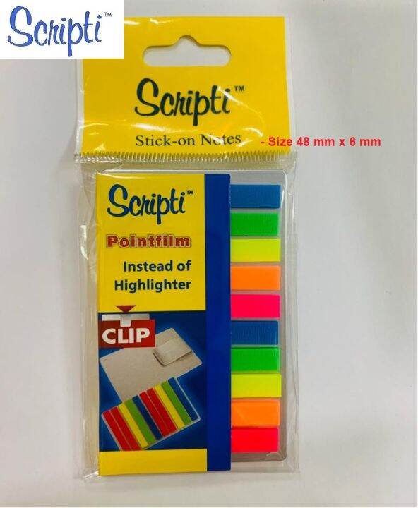 Scripti Stick on Notes / Pointfilm 46095 / 48mm x 6mm (Narrow size ...