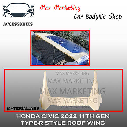 HONDA CIVIC 11TH GEN 2022 TYPE-R STYLE ROOF WING REAR WINDOW TOP ...