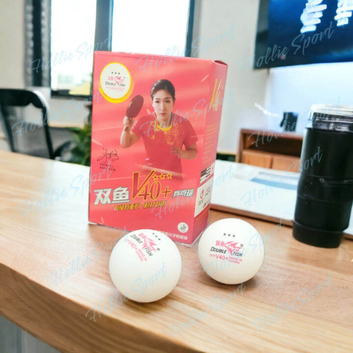 Bola pingpong double fish V40+ tenis meja | Lazada Indonesia