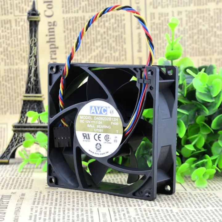 AVC 9032 12V 1.0A 9cm 4-wire temperature control chassis server fan ...
