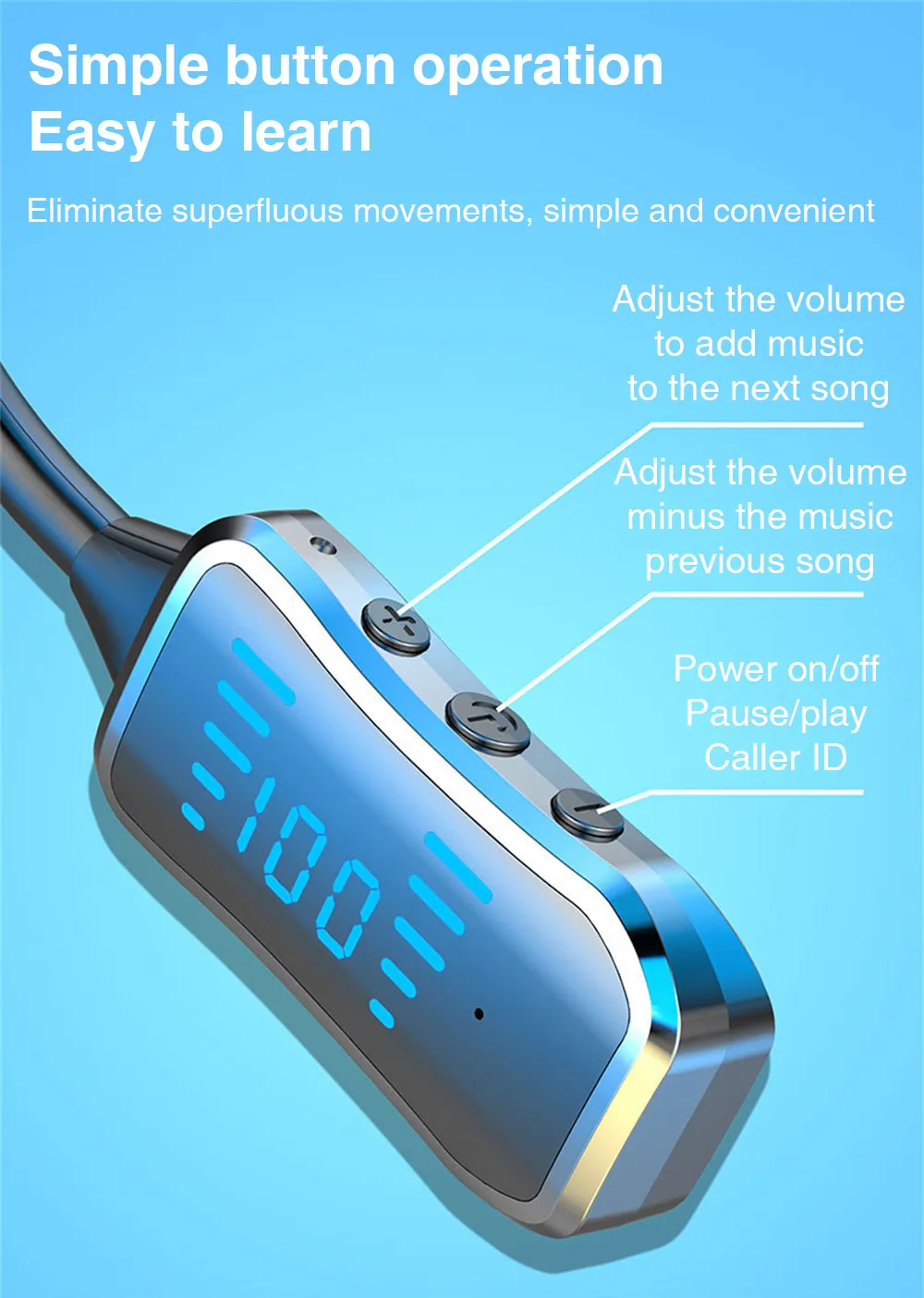 New Bluetooth Necklace Sports Wireless Headset