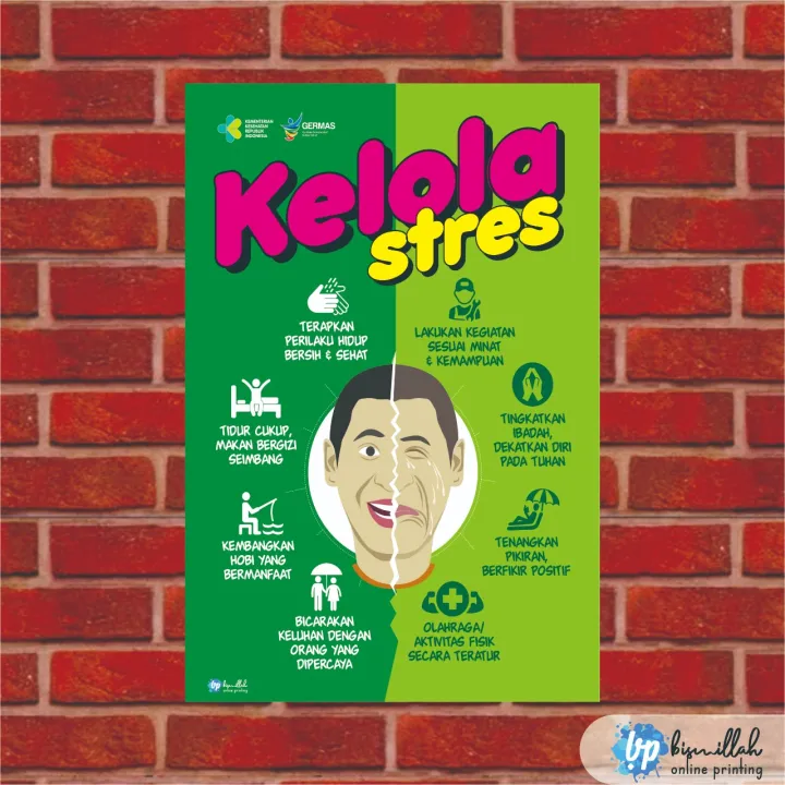Poster KEsehatan Kelola Stres | Lazada Indonesia