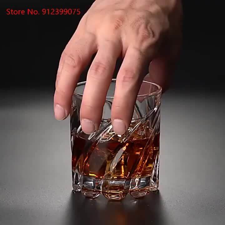 Germany SHTOX Design Rotating Whiskey Glasses Crystal Stable Rotated Flow Shadow Relaxed Wine ...