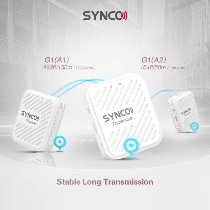 SYNCO G1A1 G1A2 Wireless Microphone System 2.4GHz Interview Lavalier Lapel Mic Receiver Kit for ...