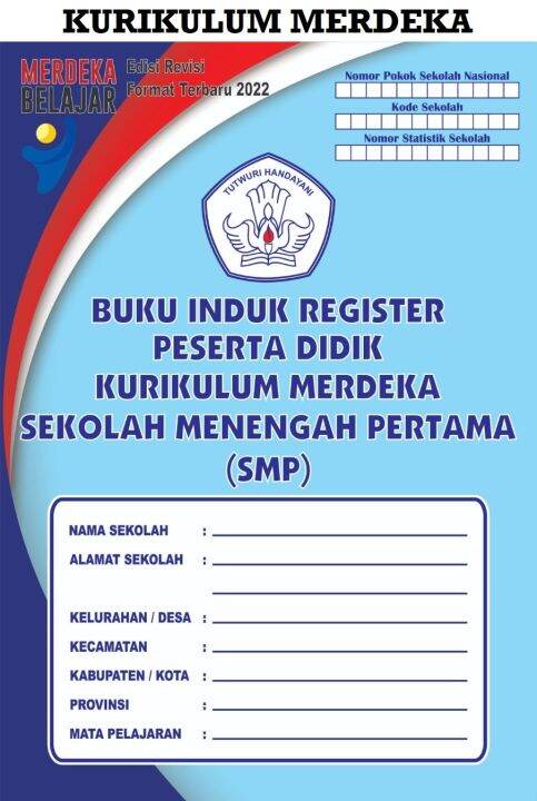 BUKU INDUK REGISTER SISWA SMP KURIKULUM MERDEKA ( KUMER ) ISI 50 SISWA ...