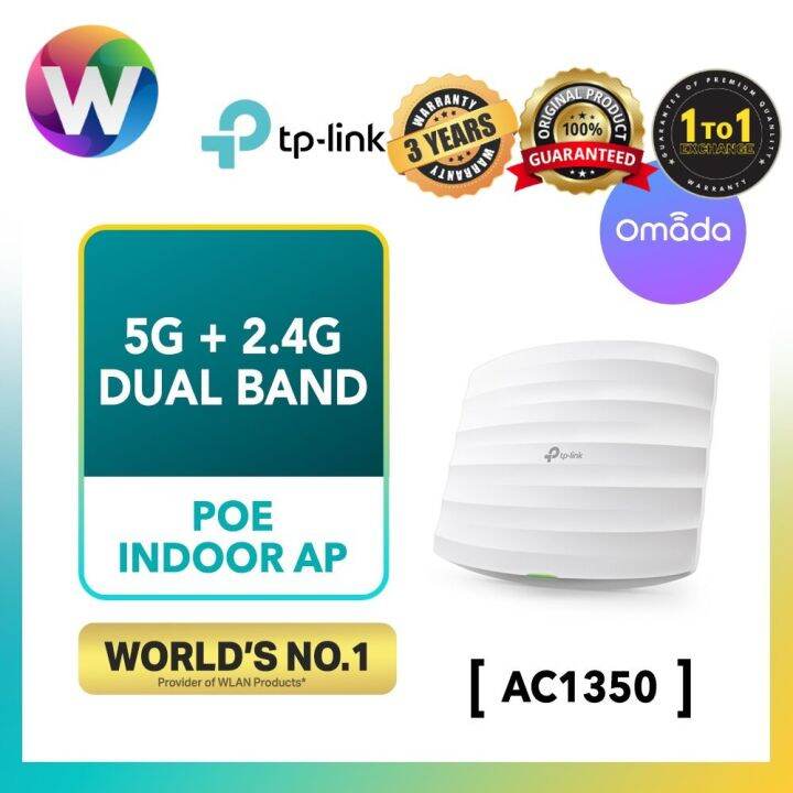 TP-Link AC1350 Mesh Dual band Wireless MU-MIMO Gigabit Ceiling Mount Access Point EAP225 | Lazada