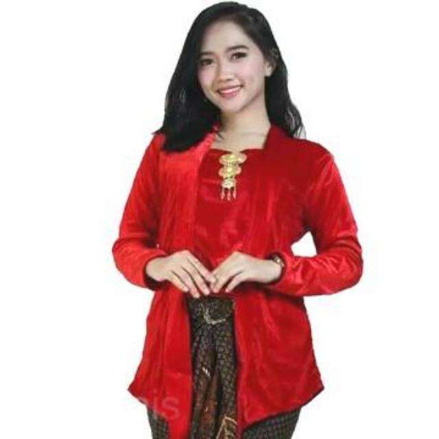 Baju Kebaya Bludru Polos / Kebaya Adat Murah | Lazada Indonesia