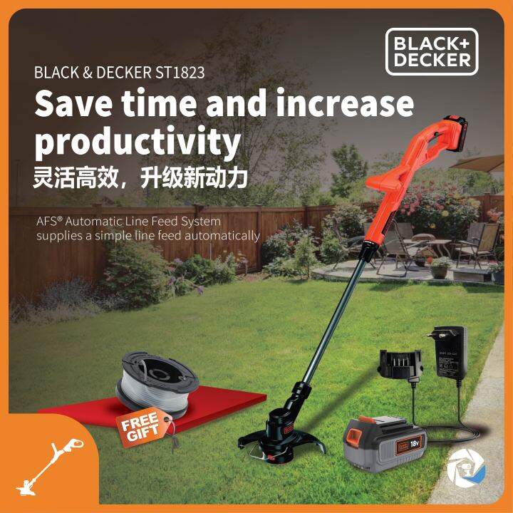 BLACK & DECKER ST1823 / ST1823-XJ 20V MAX CORDLESS GRASS TRIMMER ...
