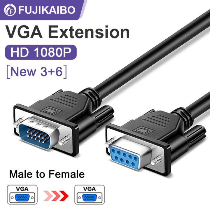 VGA Extension Cable HD 1080P Male to Female Adapter For Laptop ...