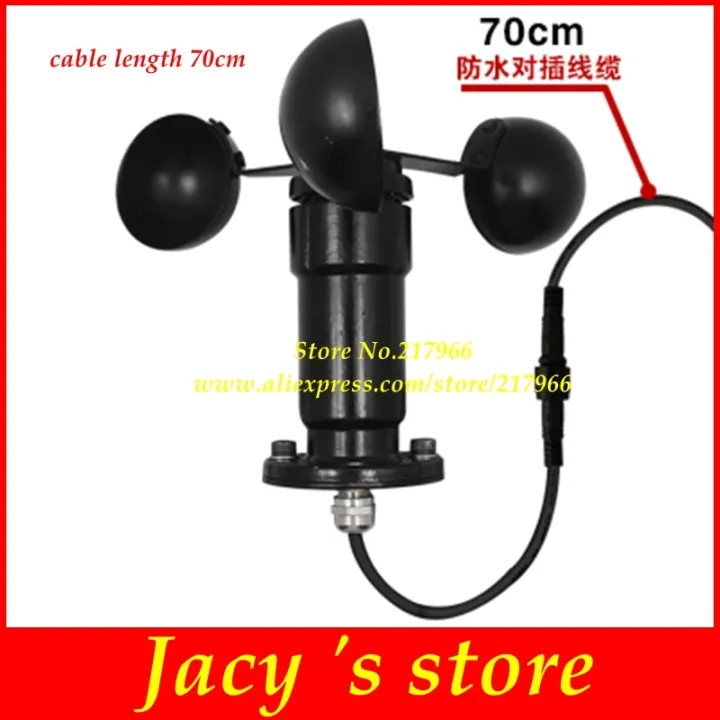 Wind Speed Sensor Transmitter Speed Three Cup Anemometer Pulse Rs485
