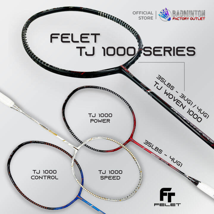 FELET TJ 1000 Power / Control / Speed / Woven TJ 1000 Badminton Racket ...