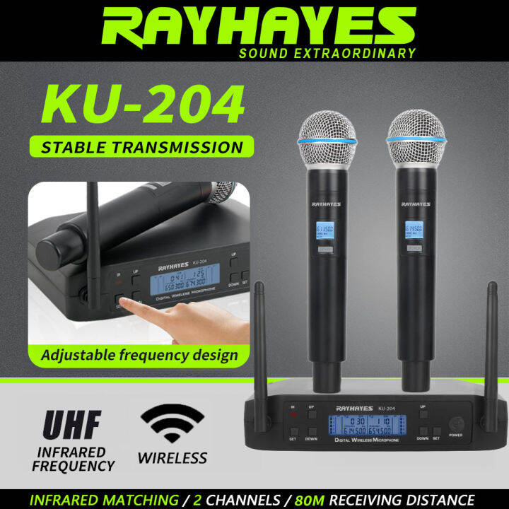 RAYHAYES wireless microphone for videoke original full set / can be set ...