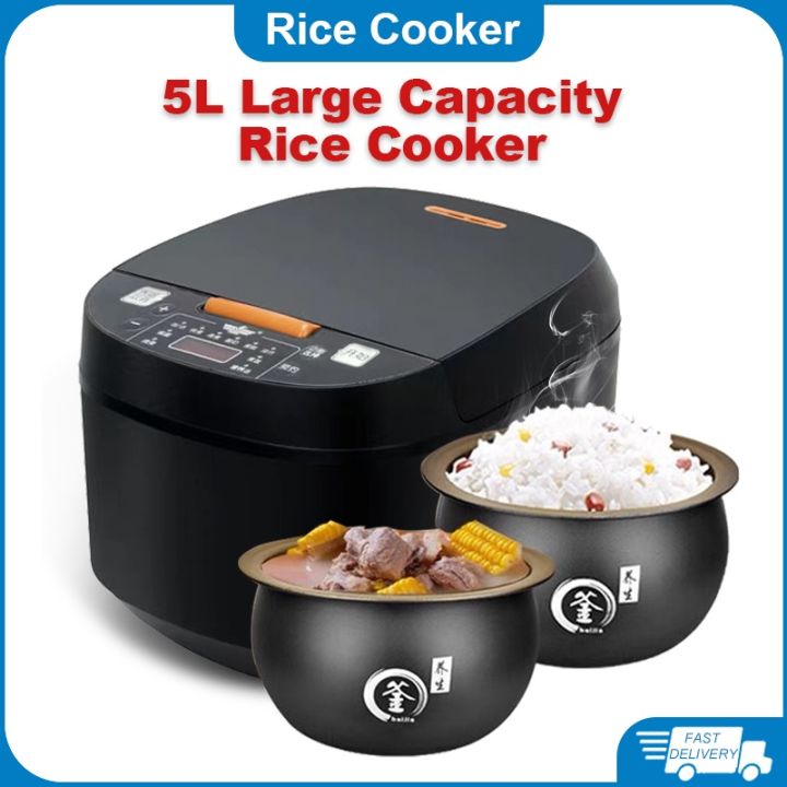 electric cooker 5L Rice Cooker Smart Multifunctional Intelligent Fixed Time Appointment ...