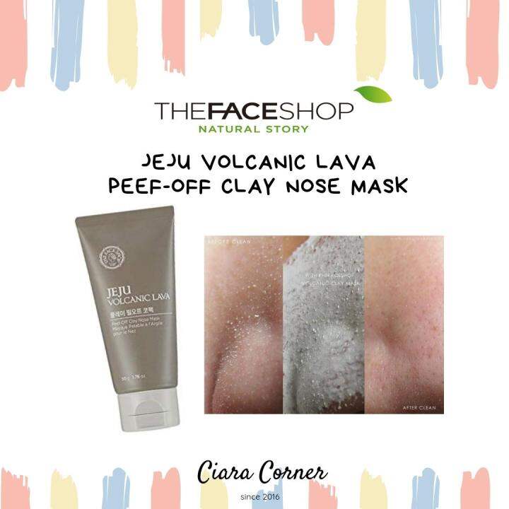The Face Shop Jeju Volcanic Lava Peel-Off Clay Nose Mask | Lazada Indonesia