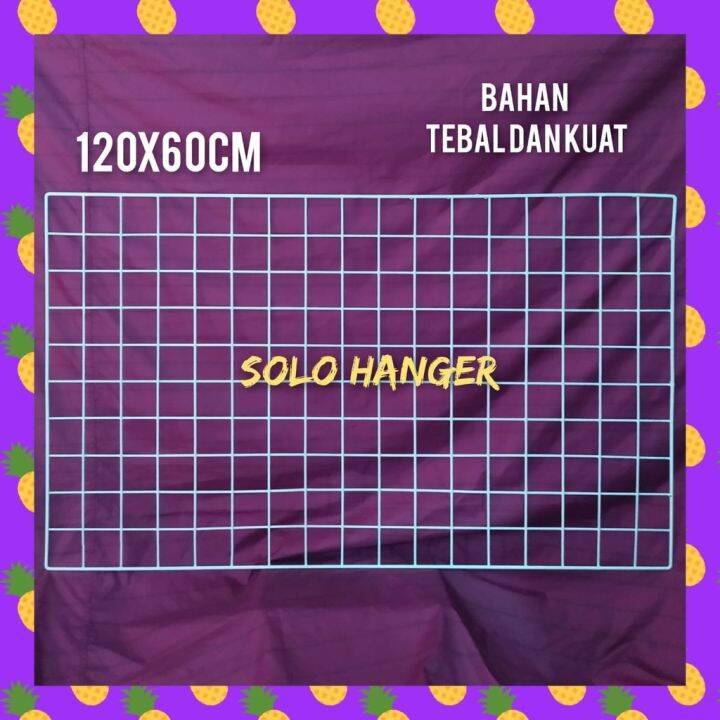 Ram Dinding 60x120 cm Putih Tebal 5 mm Jaring Gantungan Hook Ram ...