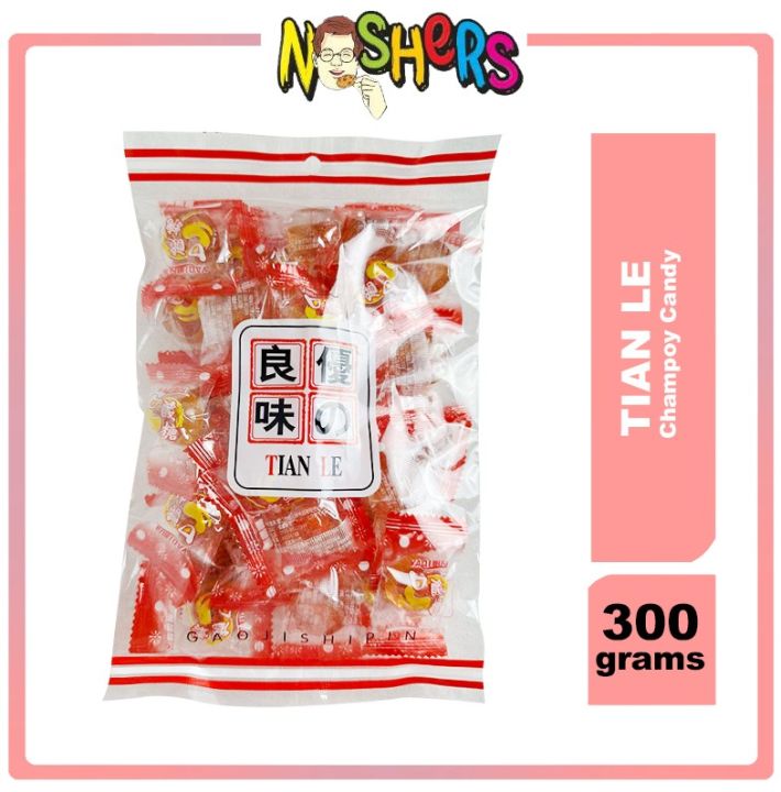 Noshers Tian Le Taiwan Champoy Candy Kiamoy Seed Coated Sweet Candy ...