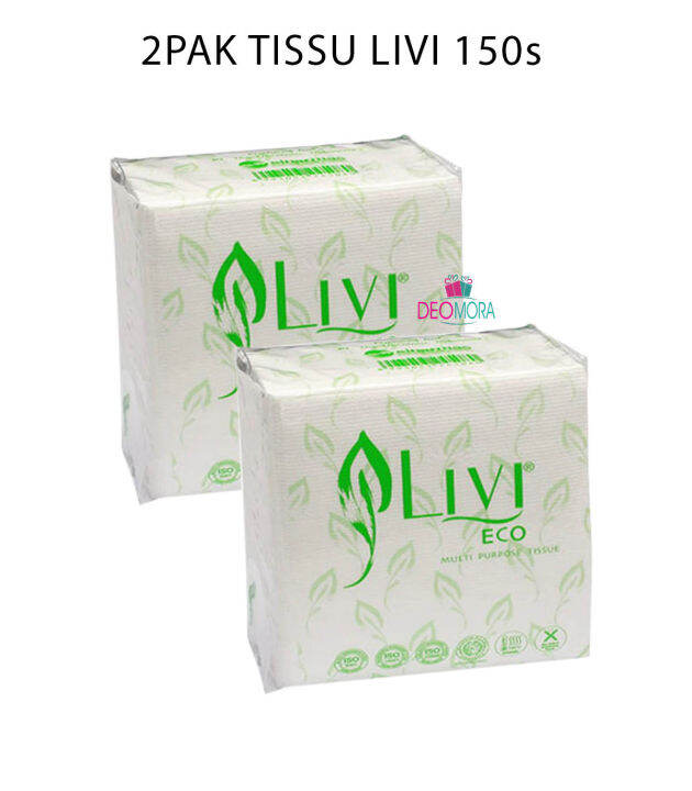 2 Pak Tisu / Tissu / Tissue Livi Eco Multipurpose 150s (Pop Up ...