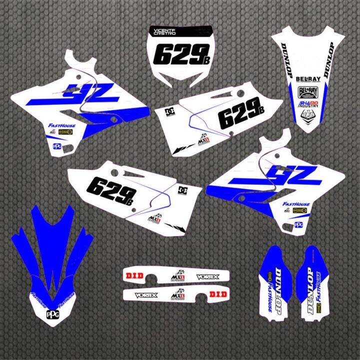 For YAMAHA 125 250 YZ 22-23 Motorcycle 3M Decals Stickers Backgrounds ...