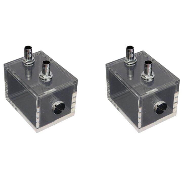 2X New 200Ml Acrylic Water Tank Cooler Water Cooling Radiator Pc Cpu ...
